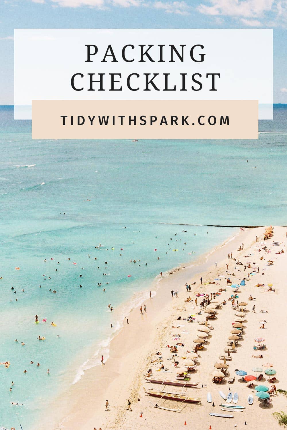 Packing Checklist for Travel for an organized trip
