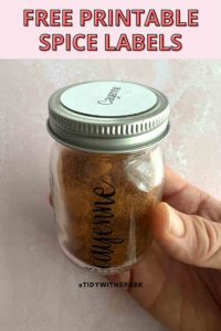 DIY Magnetic Spice Labels Tidy with SPARK