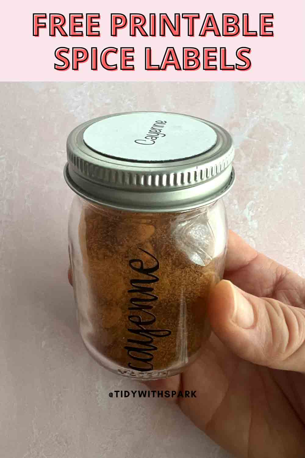 DIY Magnetic Spice Labels Tidy with SPARK